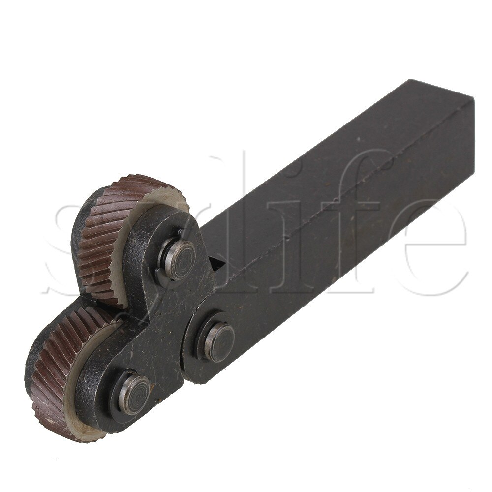 Diagonal 2.0mm Pitch 8 x 26mm Dual Wheel Knurling Linear Knurl Tool ...