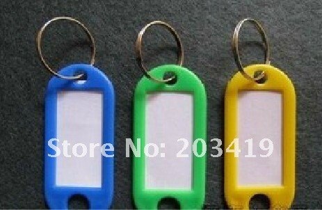 Plastic Key ID Labels Tag Cards Ring Name key ring... – Grandado