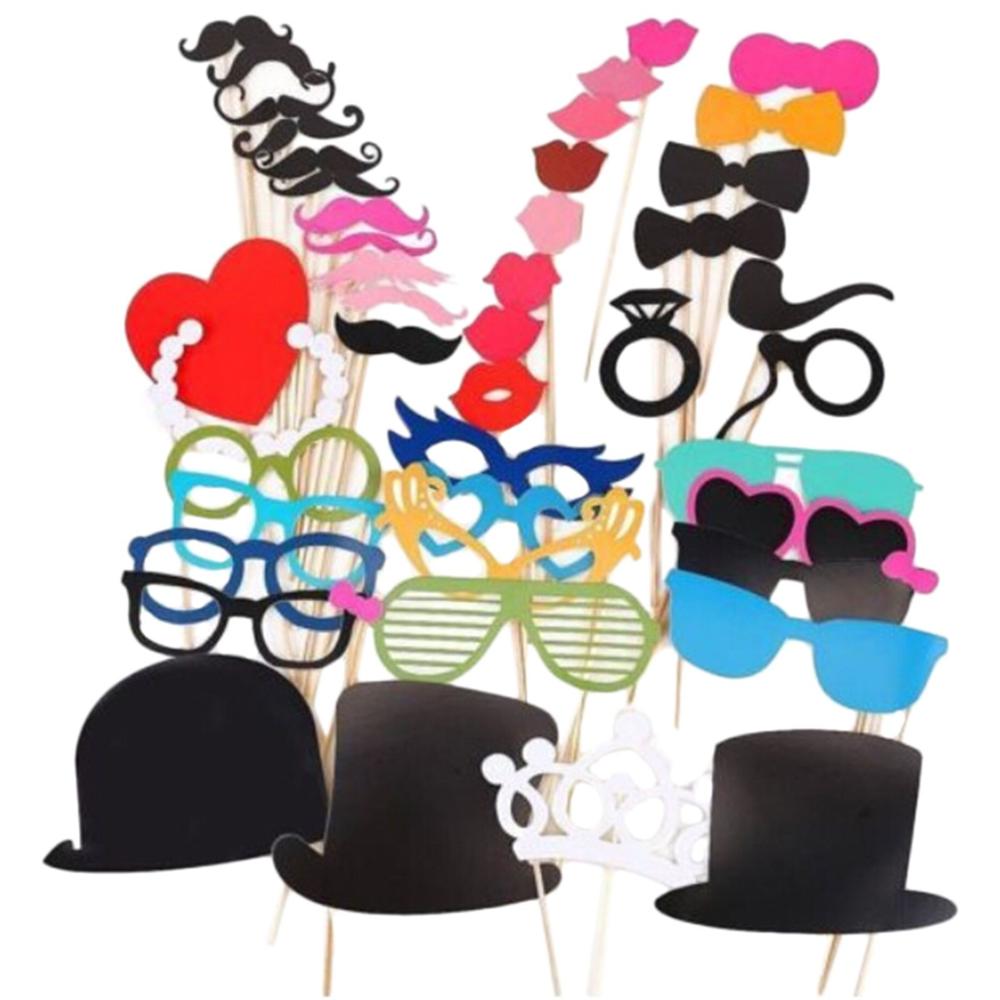 44pcs DIY Photo Booth Props Funny Wedding Photo Pr... – Grandado