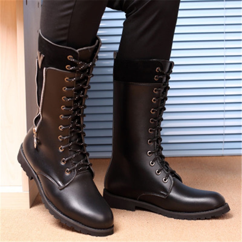 Men Motorcycle Boots Cool Men Boots Punk Goth Bike... – Grandado