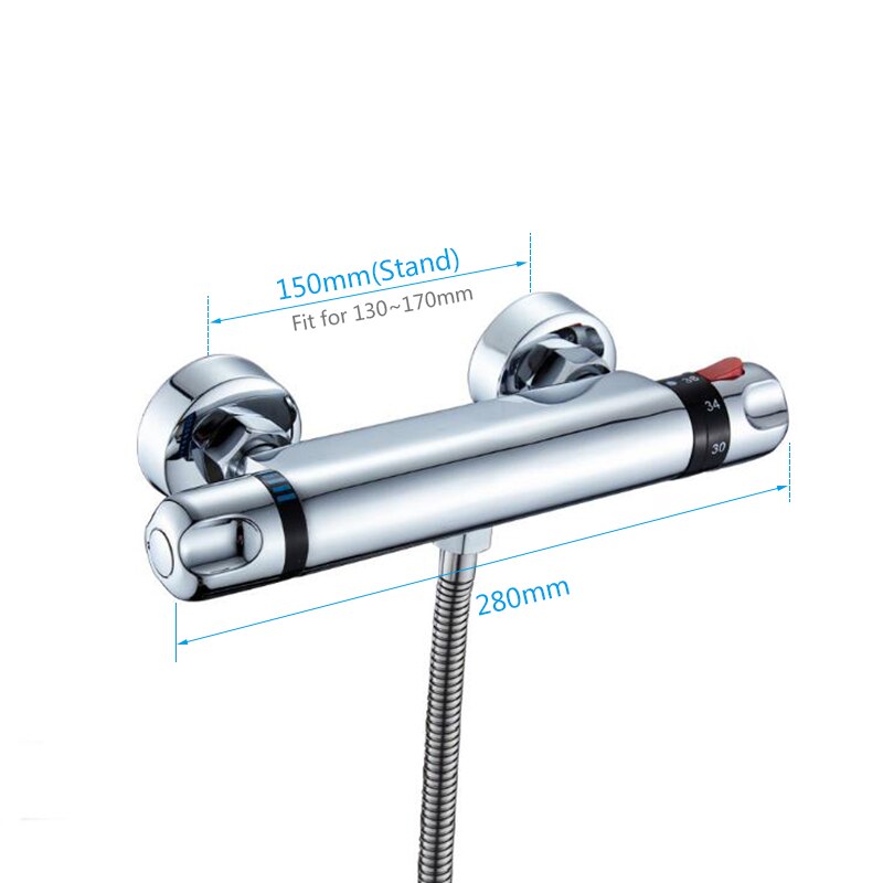 ROVATE Bathroom Thermostatic Faucet Wall Mounted M... – Vicedeal