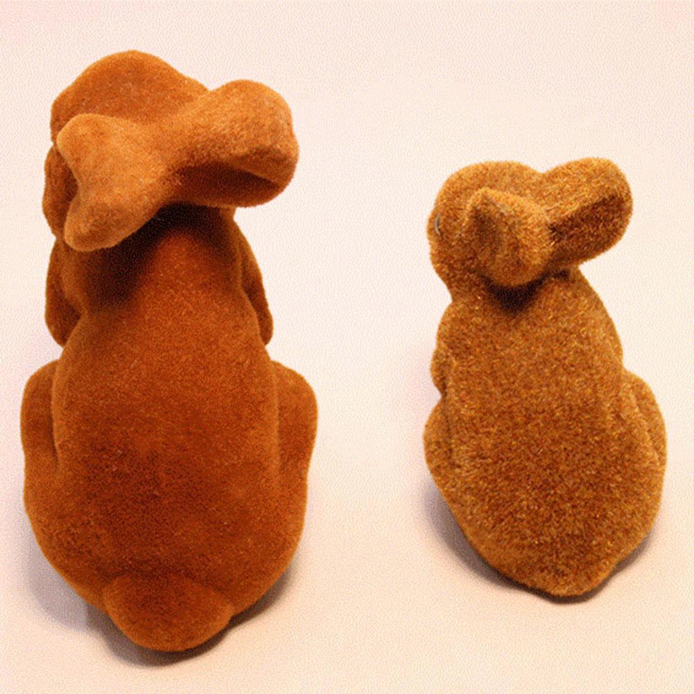 Easter flocking plastic bunny S1H9 – Grandado