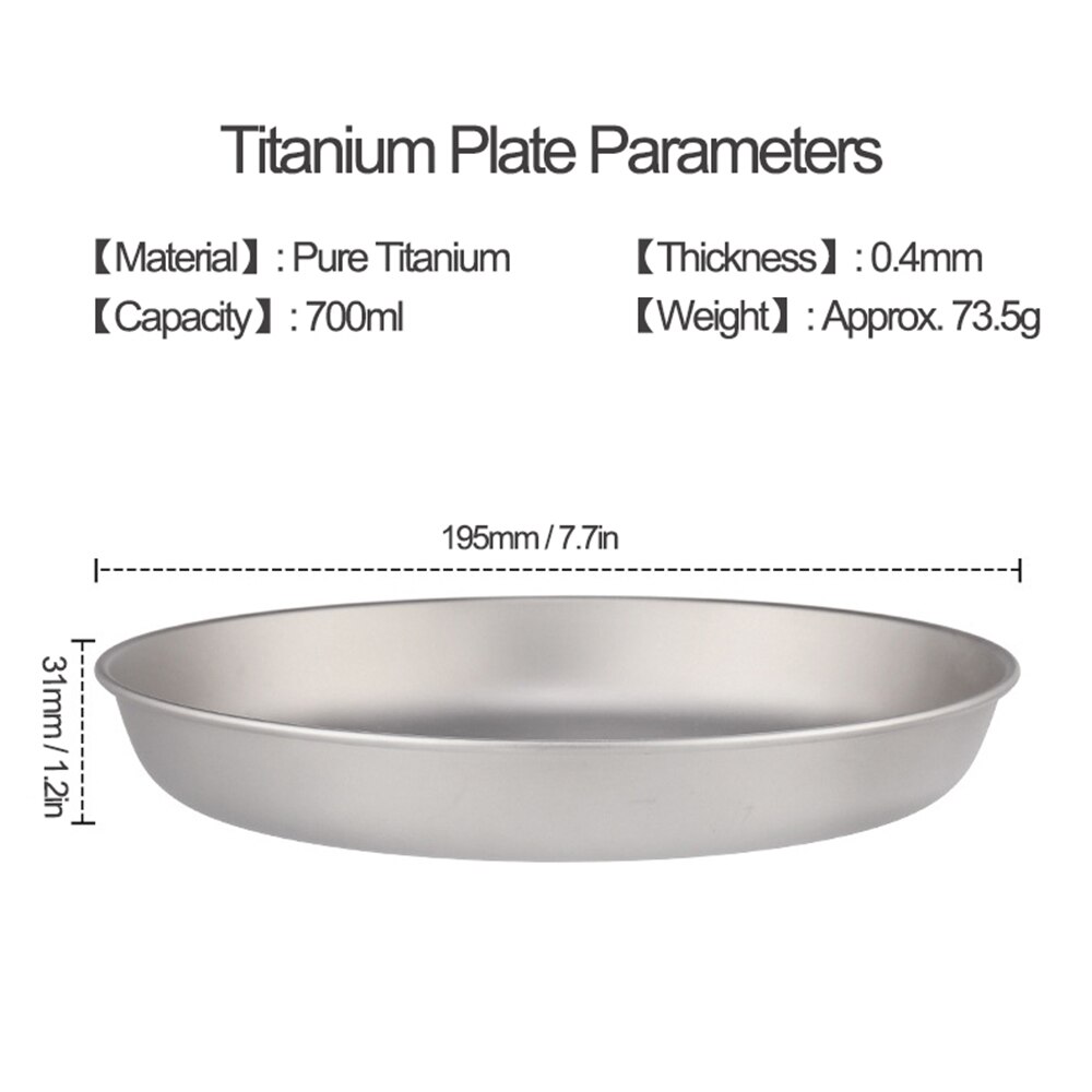 Lixada Titanium Plate Ultralight Dinner Fruit Plat... – Vicedeal