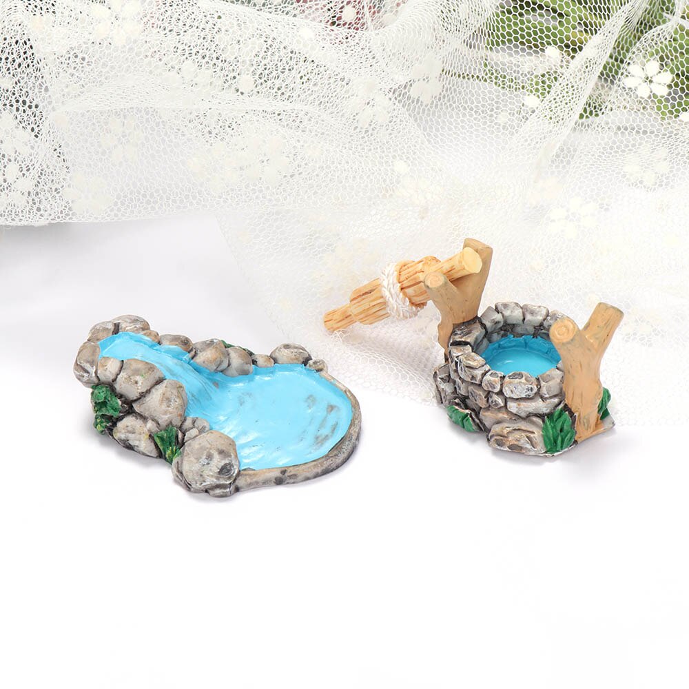 Mini Water Well Bridge Figurines Miniature Craft F... – Grandado