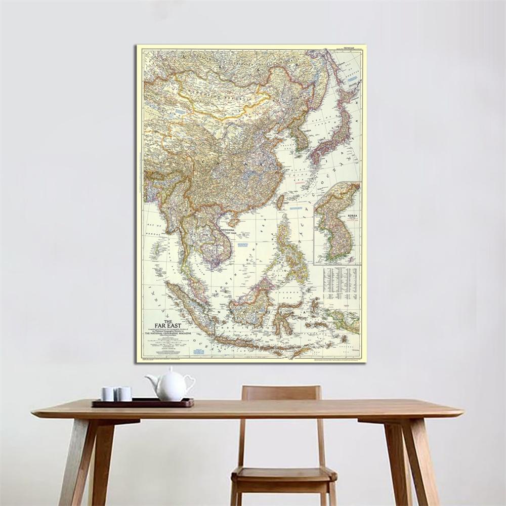 1952 Maps of The Far East Non-woven Vinyl Spray Ca... – Vicedeal