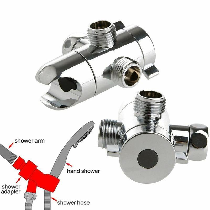 1Pc Chrome 3 Way Tee Connector Shower Head Diverte... – Grandado
