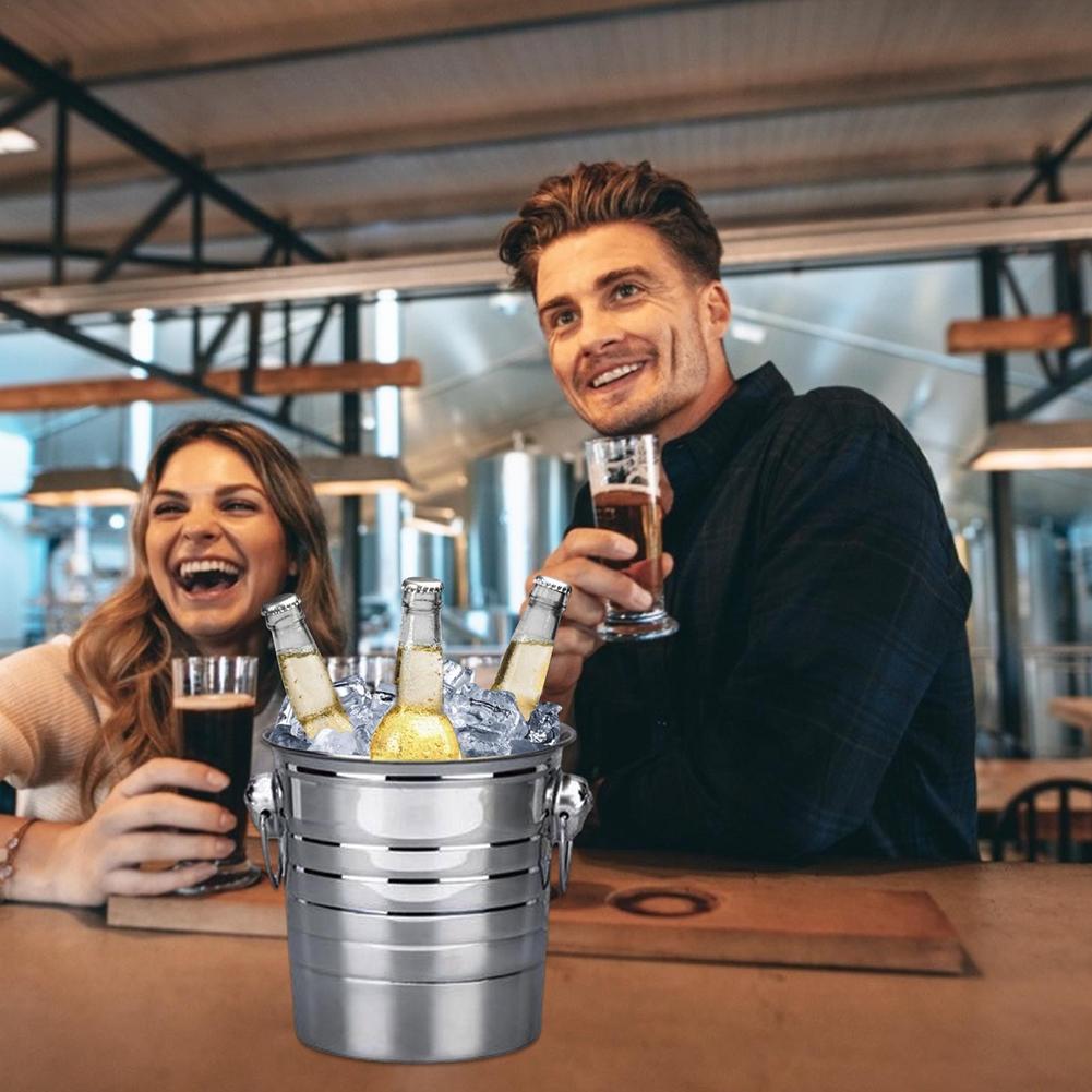 3L/5L/7L Stainless Steel Ice Bucket with Handles T... – Grandado