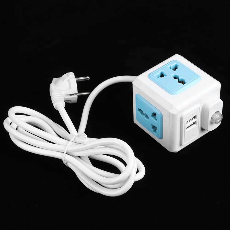 Multi-Function 4-Outlet Dual USB Power Strip Power... – Grandado