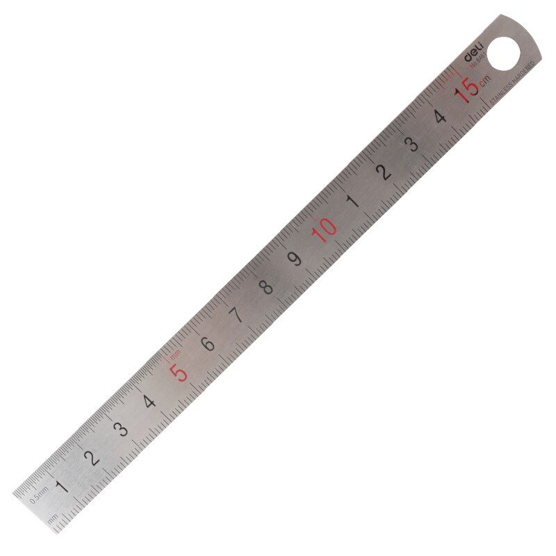 Deli 15cm Stainless Steel Metal Straight Ruler MM ... – Vicedeal