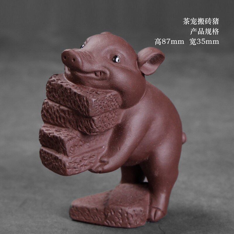purple sand tea pet pig pig move brick tea table o... – Vicedeal