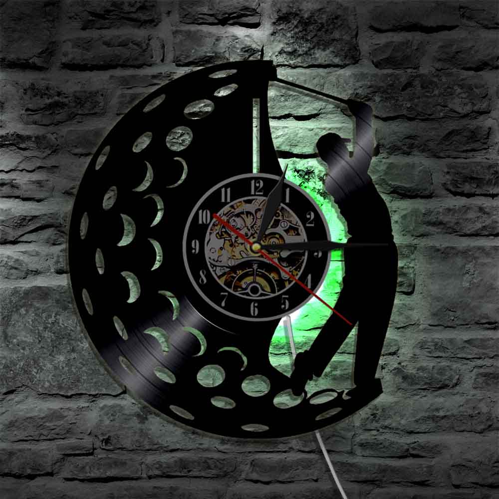 Playing Golf Club Vintage Vinyl Record Wall Clock ... – Grandado