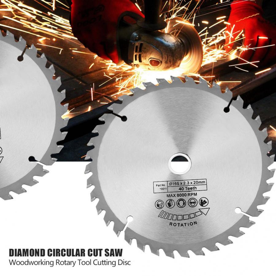 165mm x 20mm 40 Teeth Diamond Circular Cut Saw Woo... – Grandado