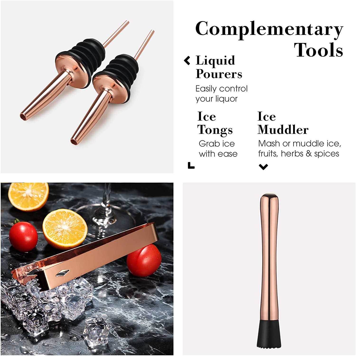 11 Stks/set Barman Kit Met Stand Rvs Cocktail Shak... – Grandado