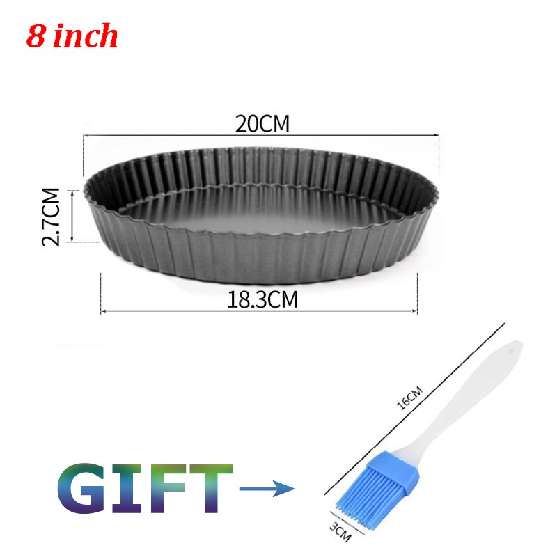 Non-stick Round Tart Pan Quiche Pan Cake Round Mou... – Vicedeal
