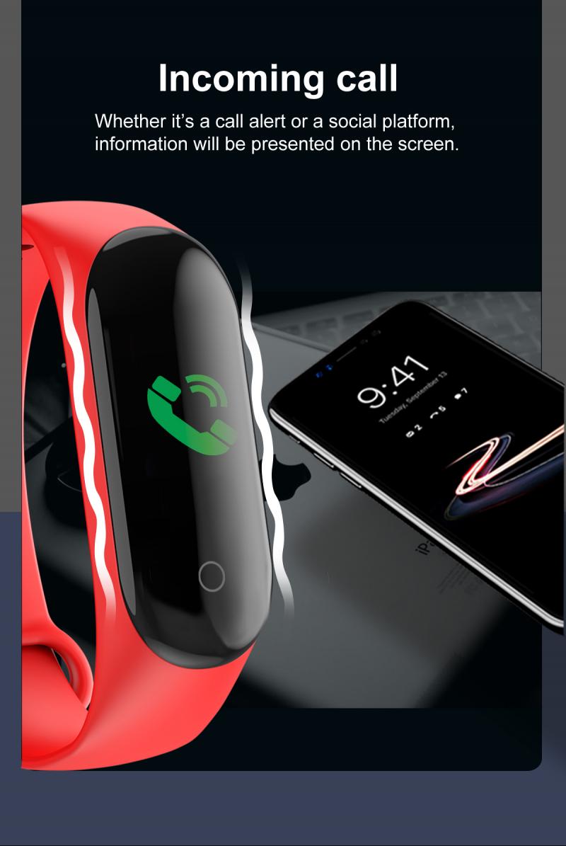 Bluetooth Smart Horloge M4 Smart Band Fitness Trac... – Grandado