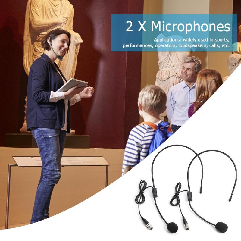 2pcs Headset Microphones Mini XLR 3 Pin TA3F Headw... – Grandado