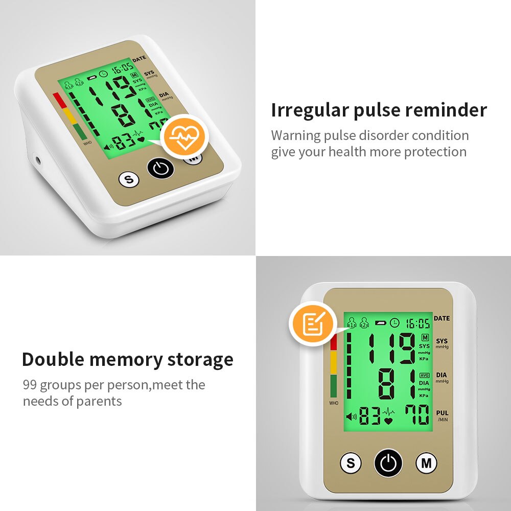 Automatic Blood Pressure Monitor Upper Arm Digital... – Grandado