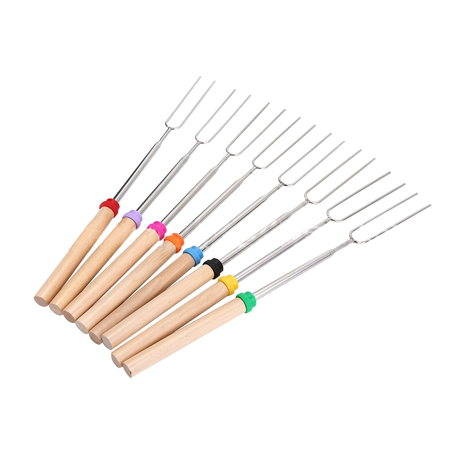 8pc Retractable Roasting Forks With Bag Camping Do... – Grandado