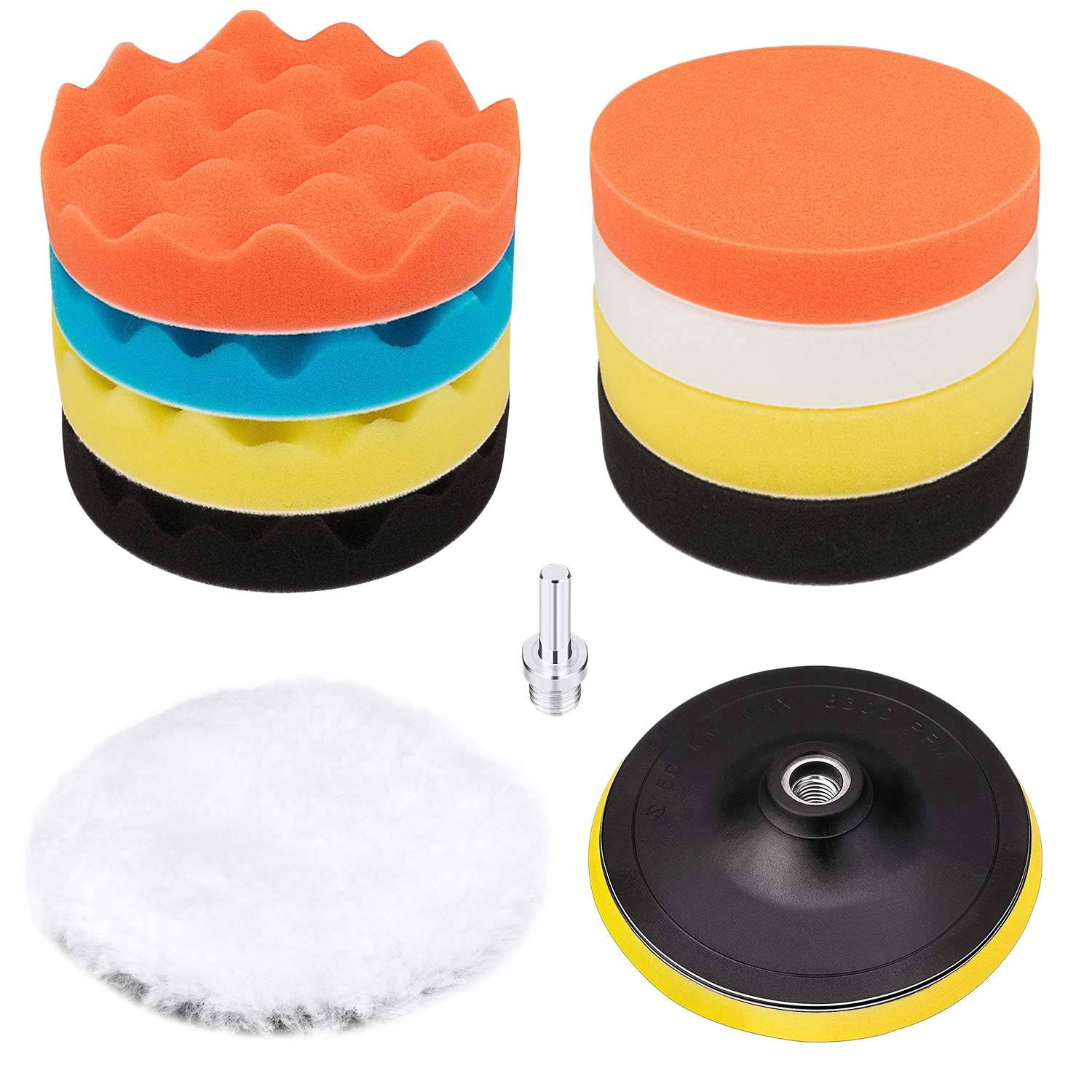 6 Inch En Polijsten Pad Kit voor Auto Polijstmachi... – Grandado
