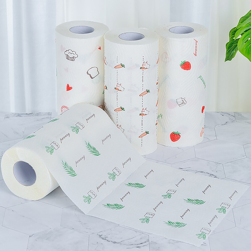 Disposable Natural Paddle Printed Kitchen Paper To... – Vicedeal