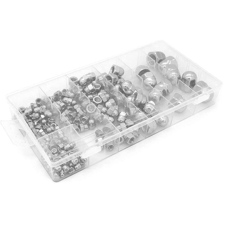 180 Pcs Stainless Steel Dome Cap Nuts Hexagon Hex ... – Vicedeal