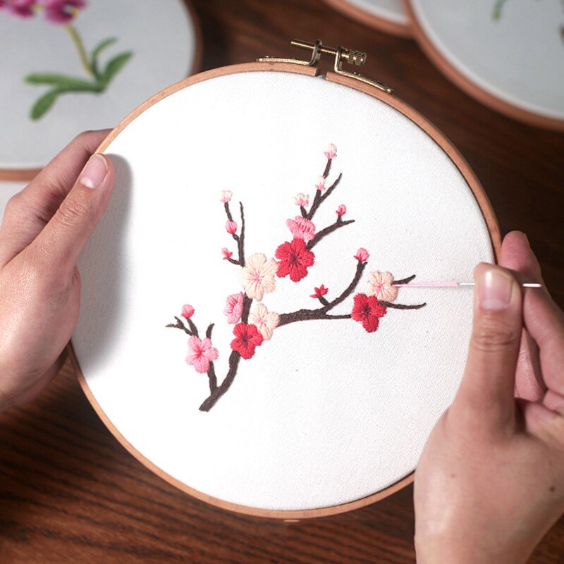 Chinese DIY Flower Embroidery Kit with Frame Needl... – Grandado