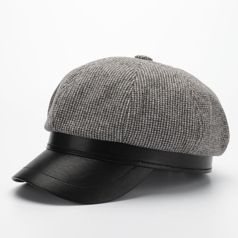 YQYXCY Vintage Hats For Women Leather Brim Octagon... – Grandado