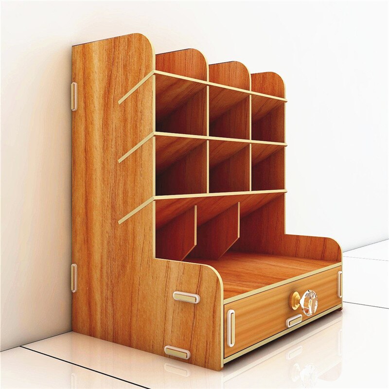 Wooden Desk Organizer Multi-Functional DIY Pen pen... – Grandado
