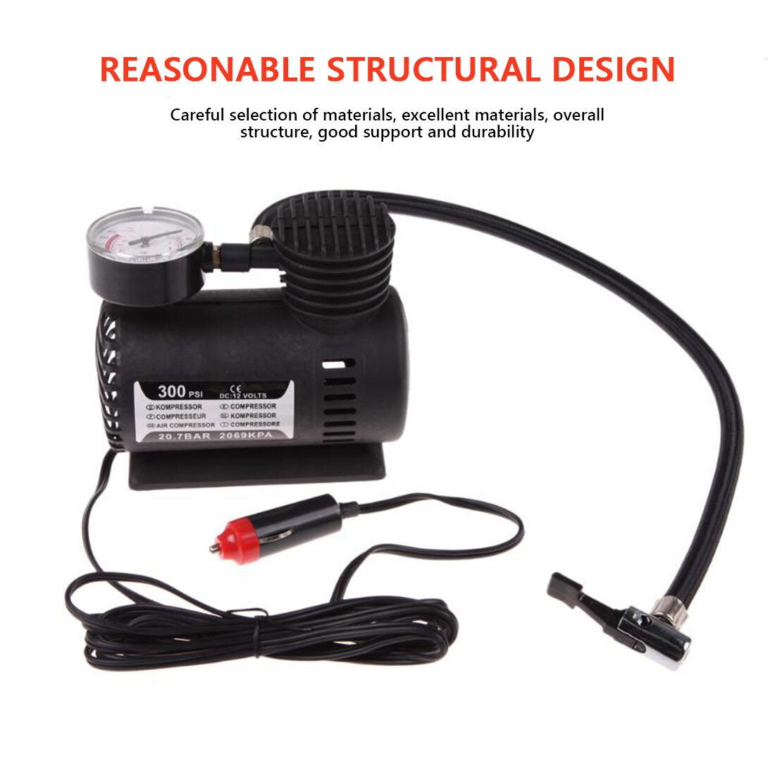 Portable Auto Air Compressor 300 PSI Digital Tire ... – Grandado