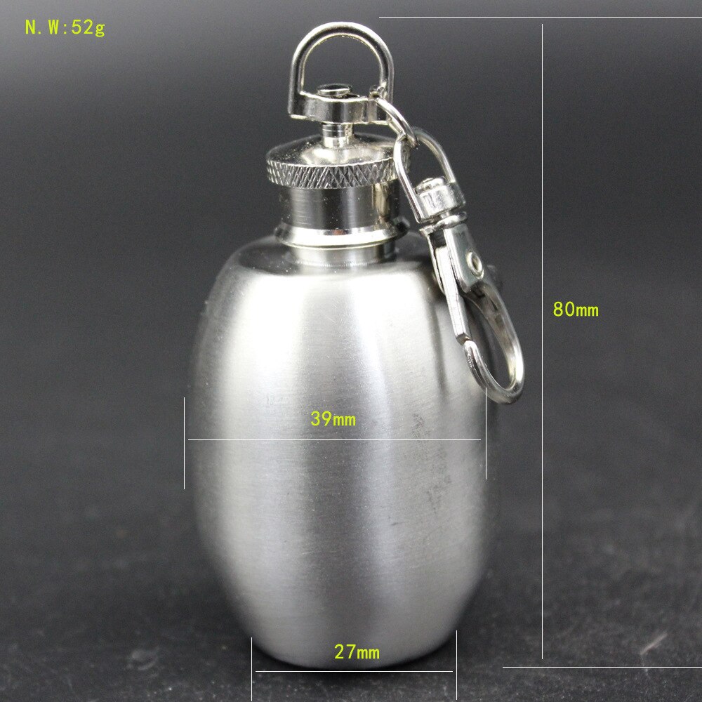 2oz Stainless Steel Mini Hip Flask with Keychain S... – Grandado
