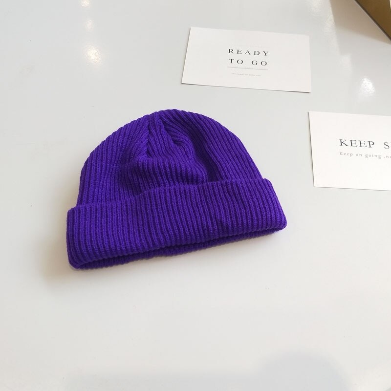 all-match short knitted hip-hop hat women's hat an... – Grandado
