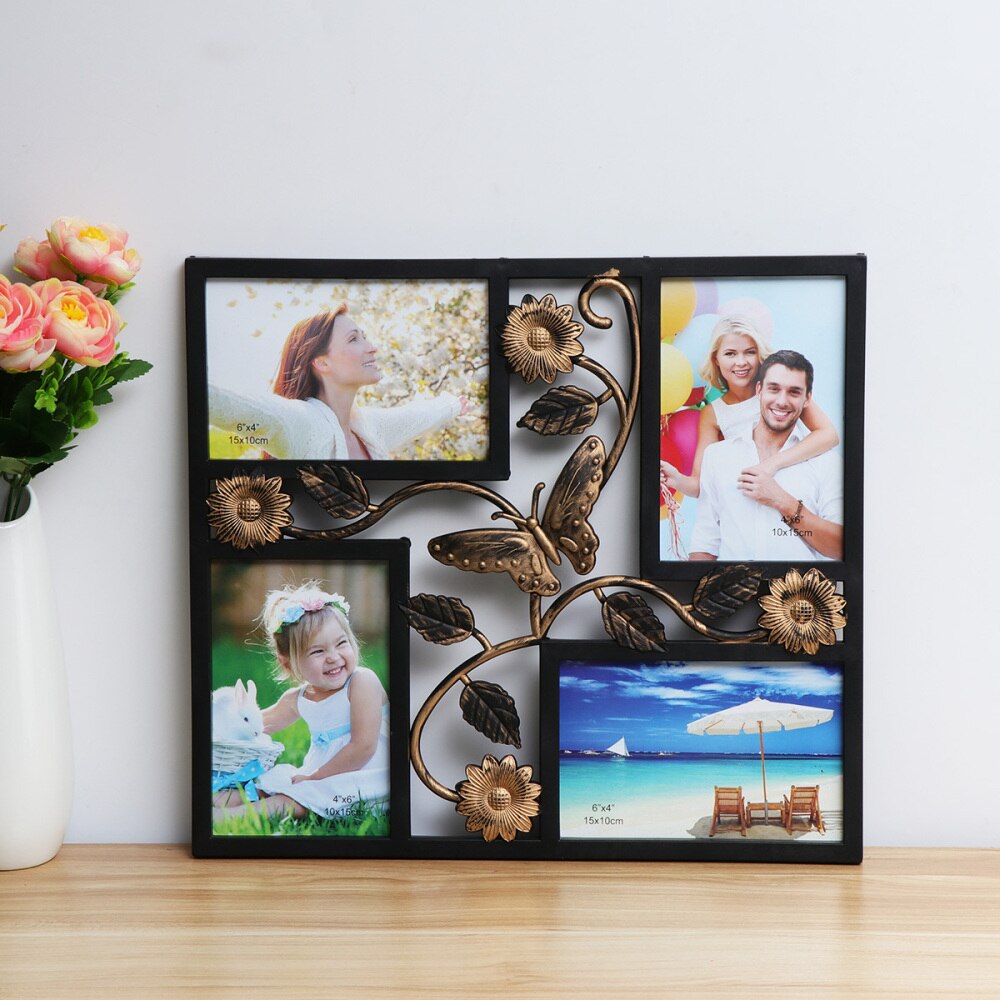Decorative 4 Opening Wall Hanging Photo Frame with... – Vicedeal