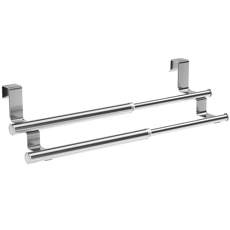 Kitchen Over Cabinet Double Towel Bar Rack, Expand... – Grandado