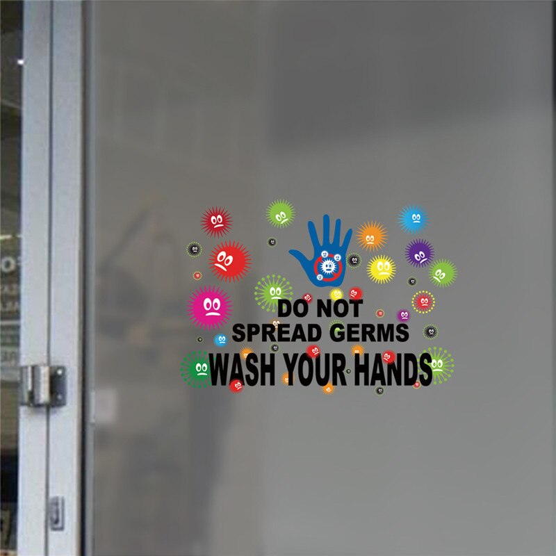 COVID-9 Prevention Window-stickers 'WASH HANDS' Le... – Vicedeal