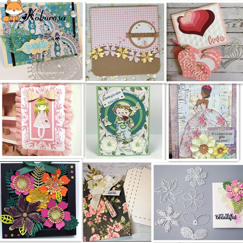 Kokorosa Cutting Dies Metal Die Cuts Lace Frame Bo... – Vicedeal