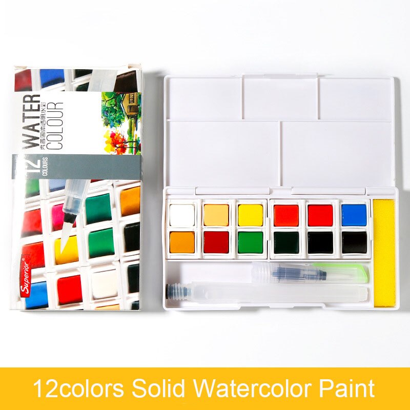 Superior 24/30/48 Colors Solid Watercolor Paint Se... – Grandado