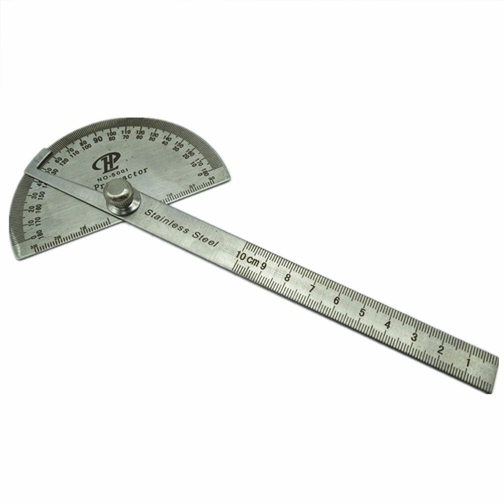 10cm stainless steel 180 protractor angle meter me... – Vicedeal