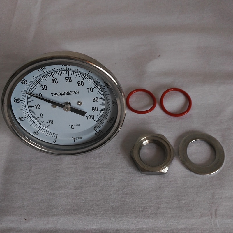1/2 "BSP Bimetaal Thermometer Home Brew Dial 3" 0-... – Vicedeal