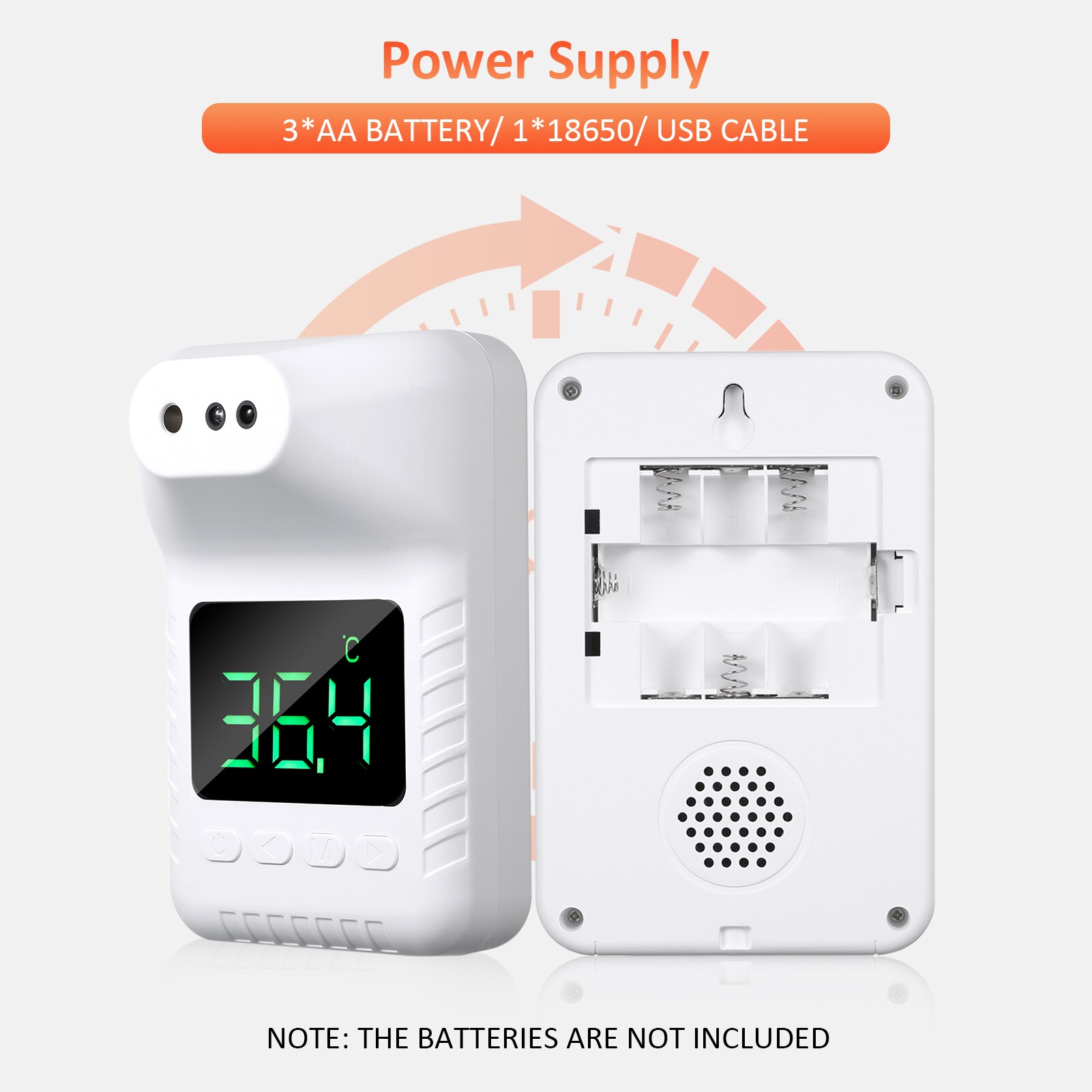 Thermometer Wall Mounted Non-contact Temperature M... – Grandado