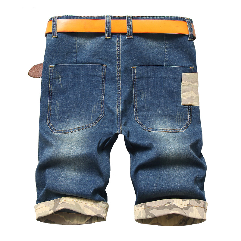 Short en jean décontracté pour hommes, longueur ge... – Grandado