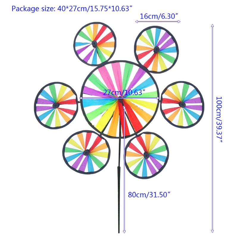 Colorful Windmill Wind Spinner Pinwheel Home Garde... – Grandado