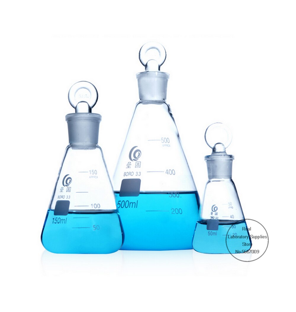 50ml to 1000ml Lab Borosilicate Glass Erlenmeyer C... – Grandado