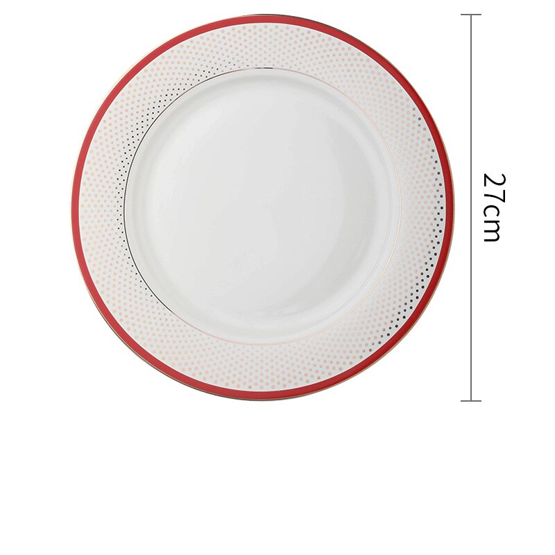 Nordic Gold Stroke Ceramic Plate Kitchen Decor Din... – Vicedeal