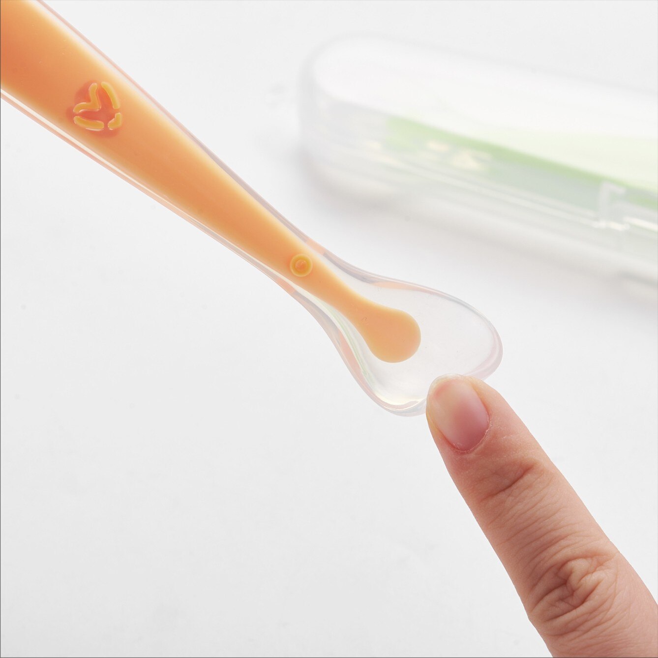 Baby Zachte Siliconen Lepel Snoep Kleur Temperatuu... – Grandado