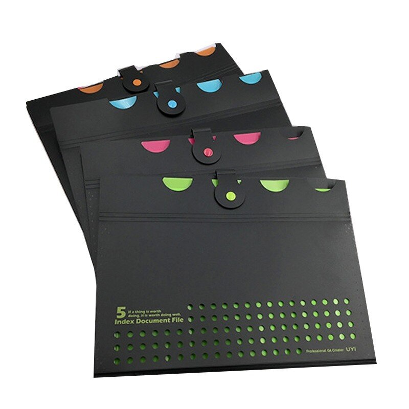 5 Grid Plastic File Folders Package A4 Multi-layer... – Vicedeal