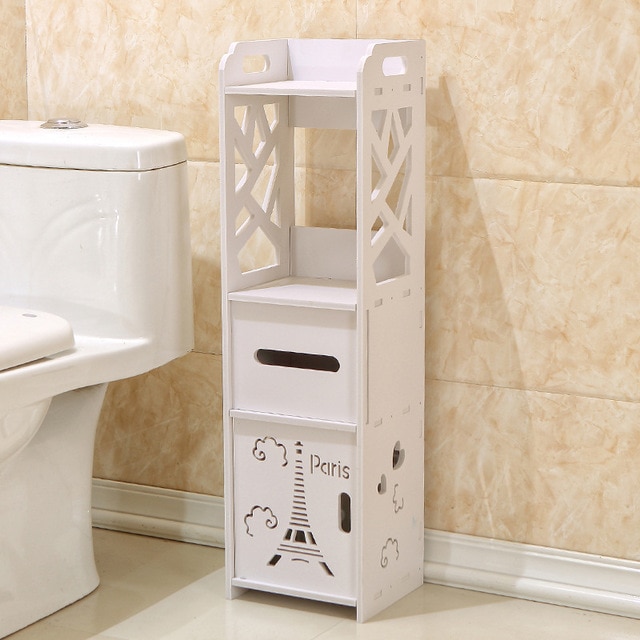 Floor Mounted Storage Rack Cabinet Corner Bathroom... – Grandado