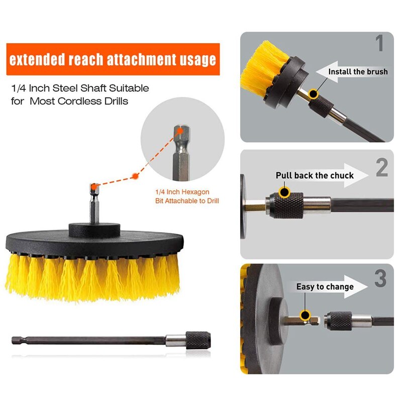 12 Stuk Boor Borstel Scrub Pads Power Scrubber Bor... – Vicedeal