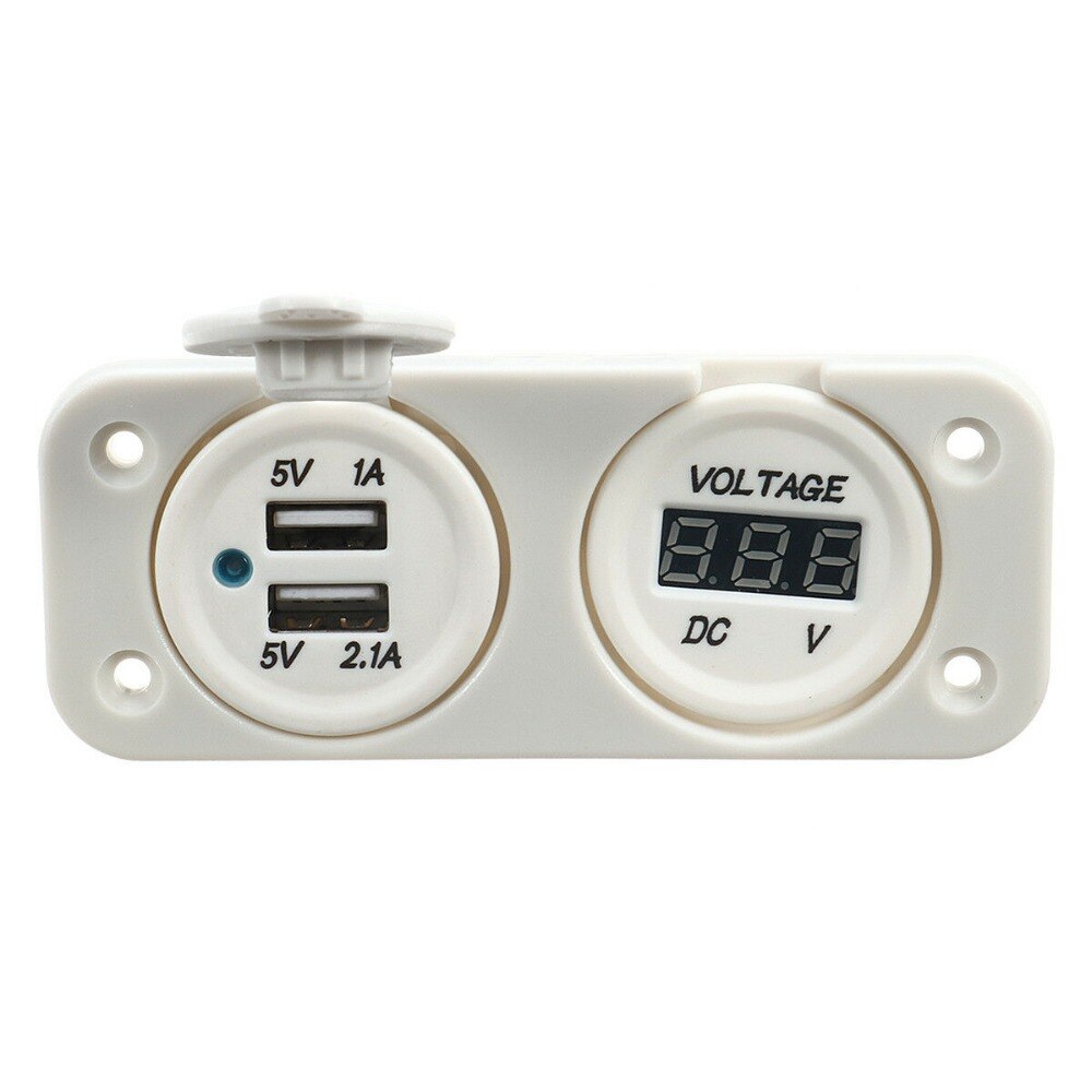 12v-24v vandtætte dobbelt usb-stik oplader spændin... – Vicedeal