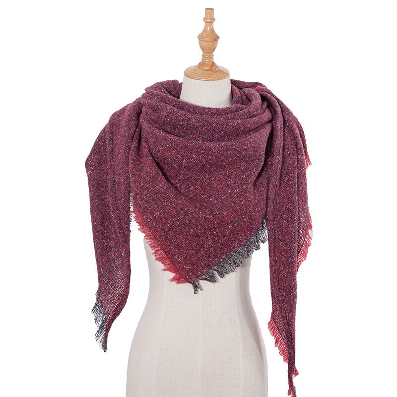 Women Winter Warm Scarf Knit Pashmina Bandana Soli... – Grandado