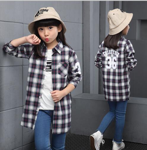 Meisjesshirt 4-13 jaar oud kinderen lang shirt mei... – Vicedeal